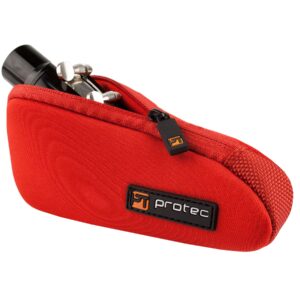 protec neoprene tuba/tenor saxophone mouthpiece pouch, red