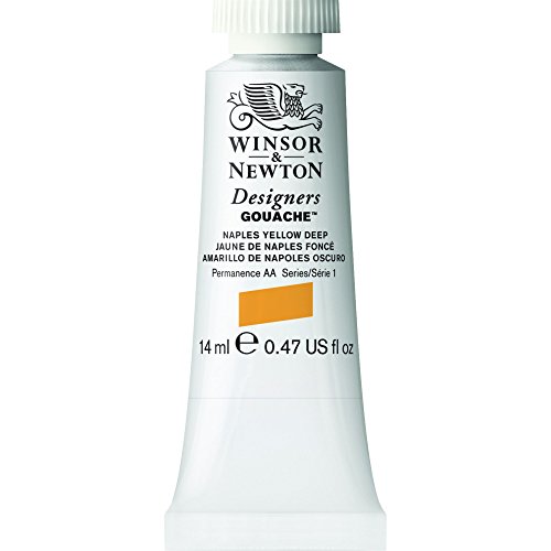 Winsor & Newton Designer's Gouache, 14 ml (0.47oz) tube, Naples Yellow Deep