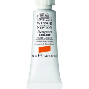 winsor & newton designer's gouache, 14 ml (0.47oz) tube, orange lake light