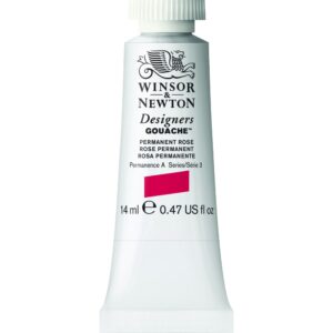 winsor & newton designer's gouache, 14 ml (0.47oz) tube, permanent rose