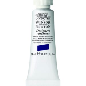 winsor & newton designer's gouache, 14 ml (0.47oz) tube, winsor violet (dioxazine)