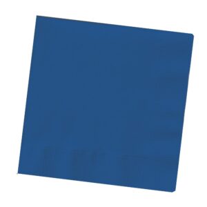 creative converting touch of color 200 count 2-ply paper beverage napkins, navy blue , 5" x 5" - 251137