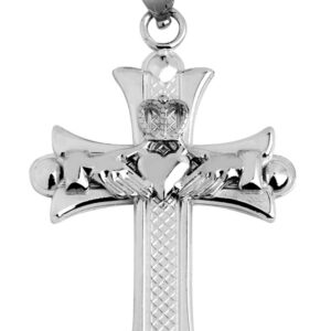 Claddagh Cross Sterling Silver Pendant