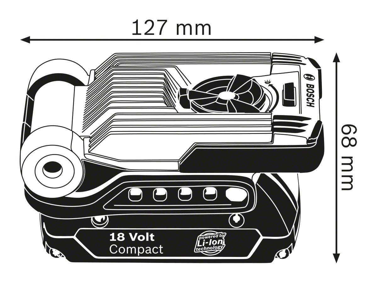 Bosch Professional Gli Variled Cordless Worklight (Without Battery And Charger) - Carton