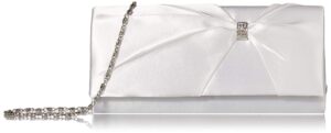 touch ups clutch handbag, white