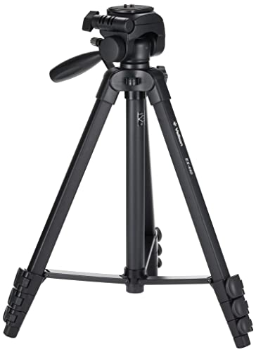 Velbon 301482 Family Tripod EX-440 4-Stage Lever Lock, Total Height 60.2 inches (153 cm), Leg Diameter 0.8 inches (20 mm), Small Size, 3-Way Head Head, Compatible with DIN Standard Quick Shoes,