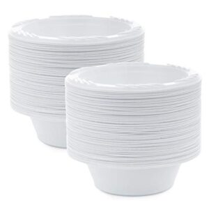 White 12 oz. Plastic Bowls - 100 Count(styles may vary)