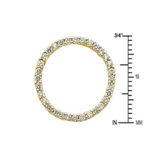 14k Yellow Gold Journey Circle of Life CZ Charm Pendant