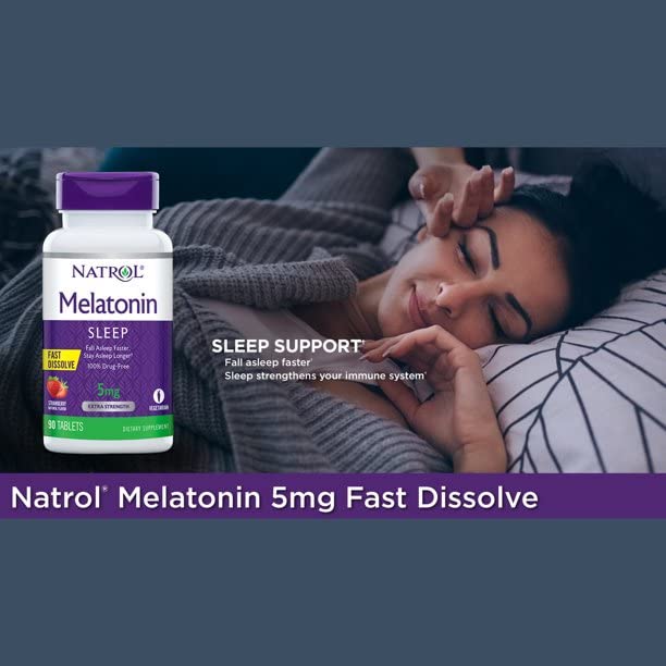 Natrol Melatonin 5 mg Fast Dissolve Sleep Support Tablet - 90 per Pack - 2