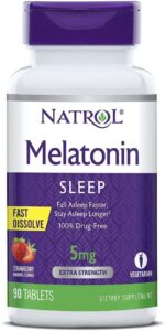 natrol melatonin 5 mg fast dissolve sleep support tablet - 90 per pack - 2