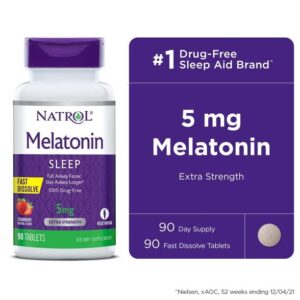 Natrol Melatonin 5 mg Fast Dissolve Sleep Support Tablet - 90 per Pack - 2