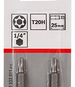 Bosch Professional 2608522011 T20H Security-Torx Screwdriver bit, Extra Hard