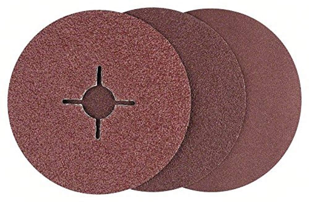 Bosch 12 pcs. Fibre Sanding Disc Set (Aluminium Oxide, Ø 125 mm, Accessories for Angle Grinders)