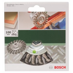 Bosch 2609256509 M14 100 mm Stainless Wire Wheel Knotted Wire