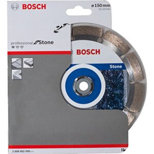 Bosch 2608602599 Standard for Stone Diamond Cutting Disc, 150mm Ø, 22.23mm x 2mm x 10mm, Silver/Grey