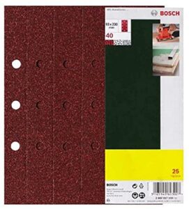 bosch home and garden 2607017097 sanding sheet-set for orbital sanders, red, 93 x 230 mm