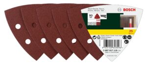 bosch 2607017110 sanding sheet-set for delta sander, 0 v, red, 93 mm, set of 25 piece