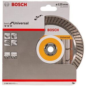 Bosch 2608602672 Diamond Cutting Disc Best for Universal Turbo, 125mm Ø, 22.23mm x 2.2mm x 12mm