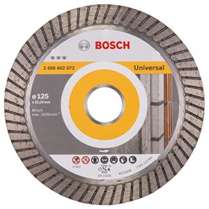 Bosch 2608602672 Diamond Cutting Disc Best for Universal Turbo, 125mm Ø, 22.23mm x 2.2mm x 12mm