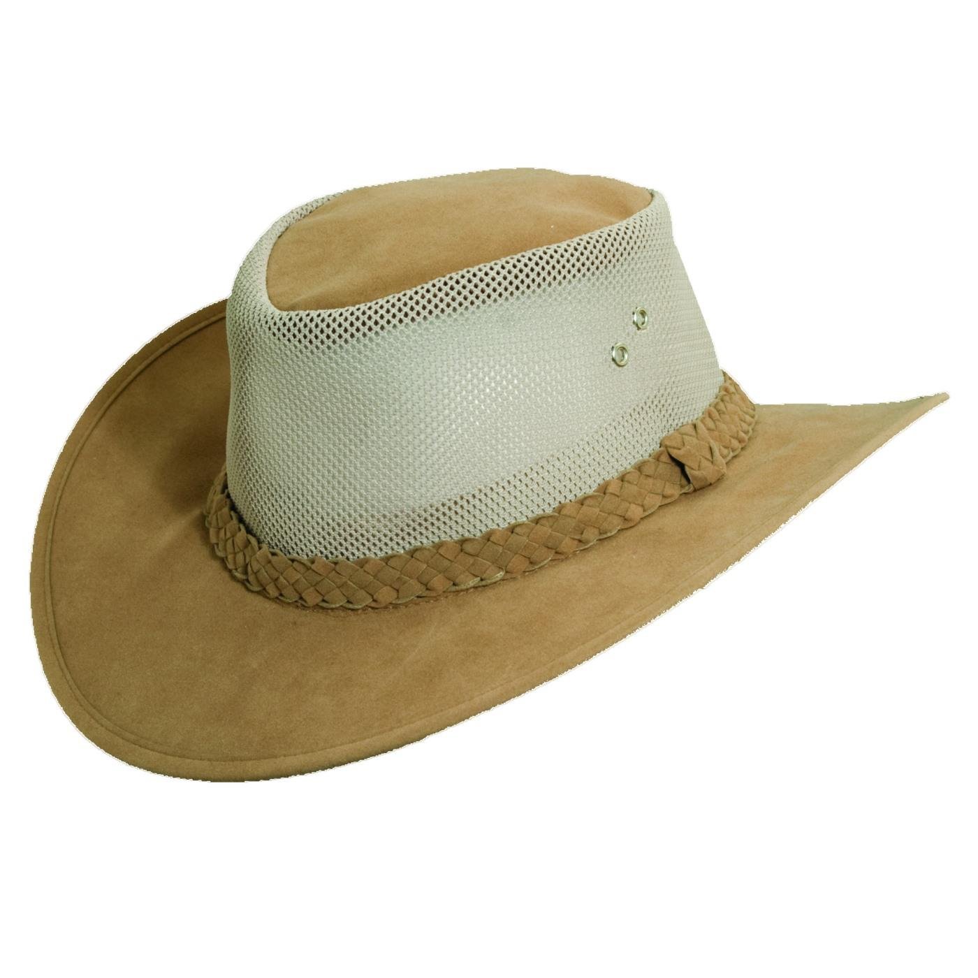 Dorfman Hat Co. Men's Soaker Hat with Mesh Sides (Large/X-Large, Tan)