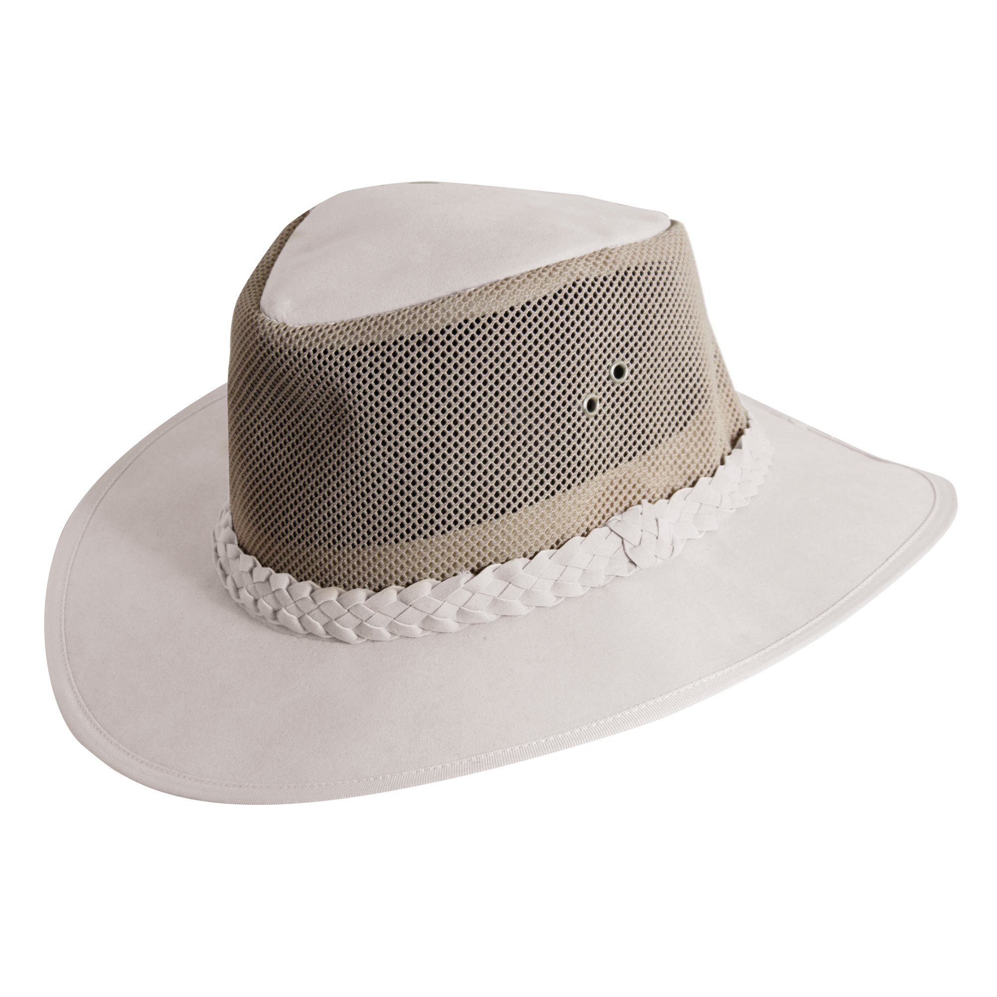 Dorfman Hat Co. Men's Soaker Hat with Mesh Sides (Large/X-Large, Tan)