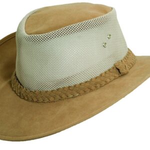 Dorfman Hat Co. Men's Soaker Hat with Mesh Sides (Large/X-Large, Tan)