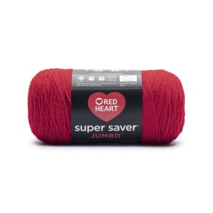 red heart cherry super saver jumbo yarn, 1 pack, 2232 foot