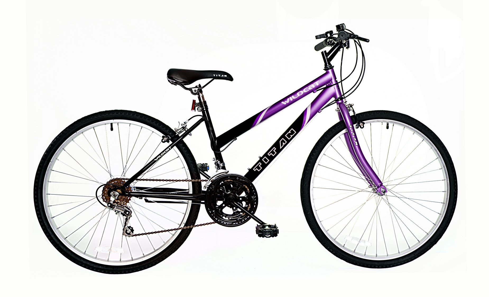 Titan Wildcat Ladies Mountain Bike (Purple/Black, 26-inch)