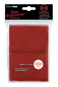 ultra pro deck protector, standard, red, 100 count