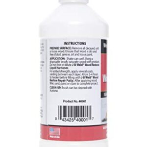 J-B Weld 40001 Wood Restore Liquid Hardener - 16 oz., Original Version