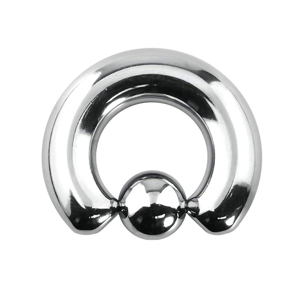 BodyJewelryOnline 2 Gauge PA Rings Captive Bead Rings CBR Monster Tension Ball Rings Large Septum Ring Ear Gauges Earrings 2G Tunnels Ear Lobe Stretching Hoops 15mm