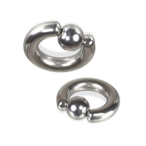 BodyJewelryOnline 2 Gauge PA Rings Captive Bead Rings CBR Monster Tension Ball Rings Large Septum Ring Ear Gauges Earrings 2G Tunnels Ear Lobe Stretching Hoops 15mm