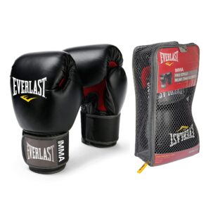 everlast 12-ounce pro style muay thai gloves, black