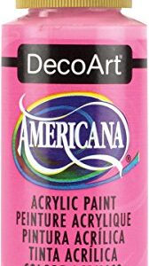 DecoArt DADA250-3 Darice Americana Acrylic Paint, 2 oz, Bubblegum Pink