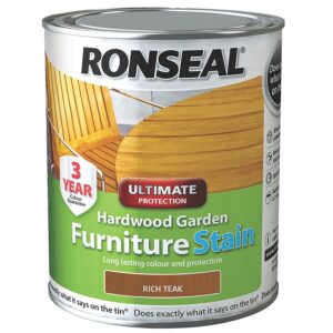 ronseal hwfsrt50 hardwood furniture stain rich teak 750 ml