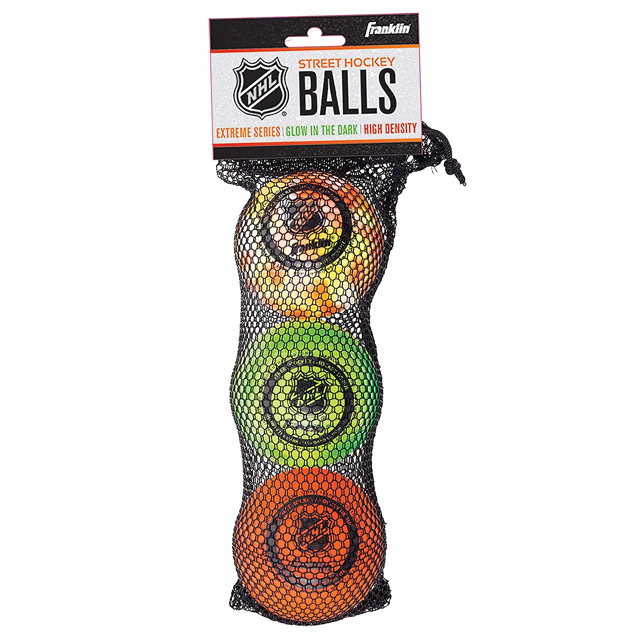 Franklin Sports Street Hockey Balls - NHL - 3 Pack - Combo