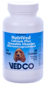 nutrived calcium plus chewable vitamins for dogs - 60 tablets