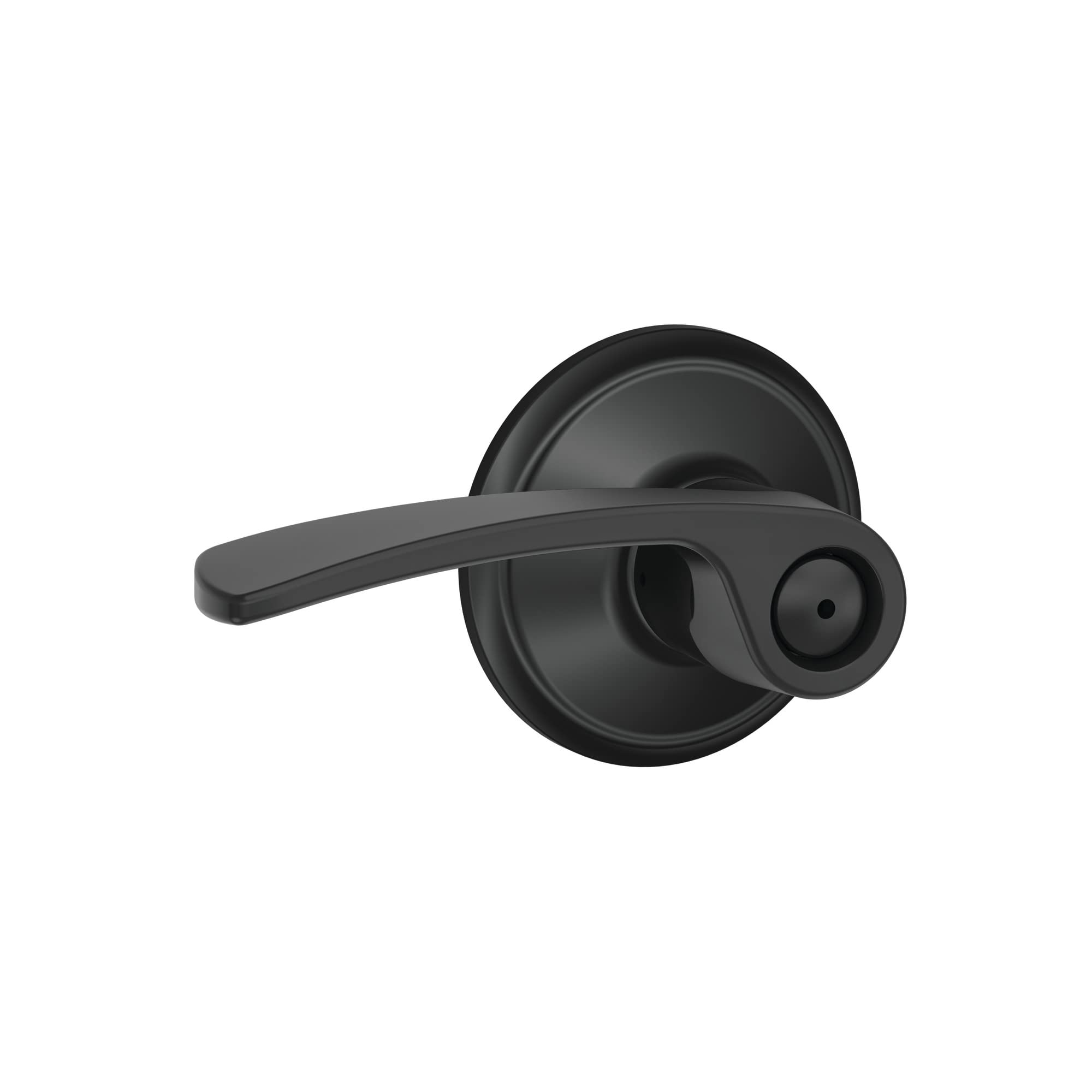 Schlage F40 MER 622 Merano Door Lever, Bed & Bath Privacy Lock, Matte Black