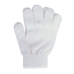 a&r sports knit gloves, white, one size