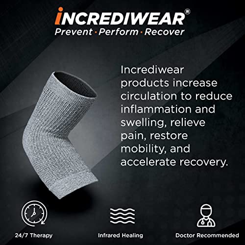 Incrediwear Elbow Sleeve – Elbow Brace for Elbow Support, Joint Pain Relief, Inflammation Relief, and Circulation, Tendonitis, Golf and Tennis Elbow Brace for Women and Men (Grey, Small/Medium)