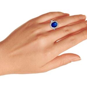 Bling Jewelry Royal CZ Sapphire Color Engagement Ring Kate Middleton Actual Size 8-Prong - Size 7