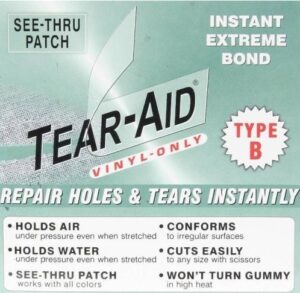 repair patch: zodiac inflatable boat raft dinghy 6x12" tear aid b