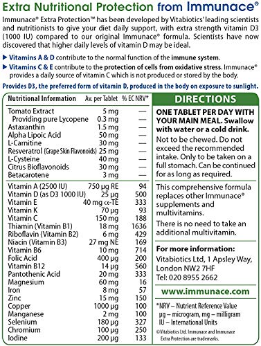 Vitabiotics Immunace Extra Protection 30 Tablets