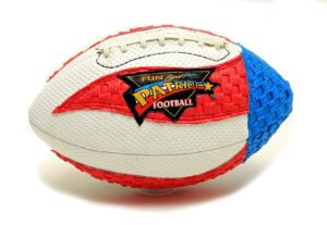 fun gripper 8.5 patriot football (pee wee) size (patriotic) - red,white & blue by: saturnian i p.e supplier