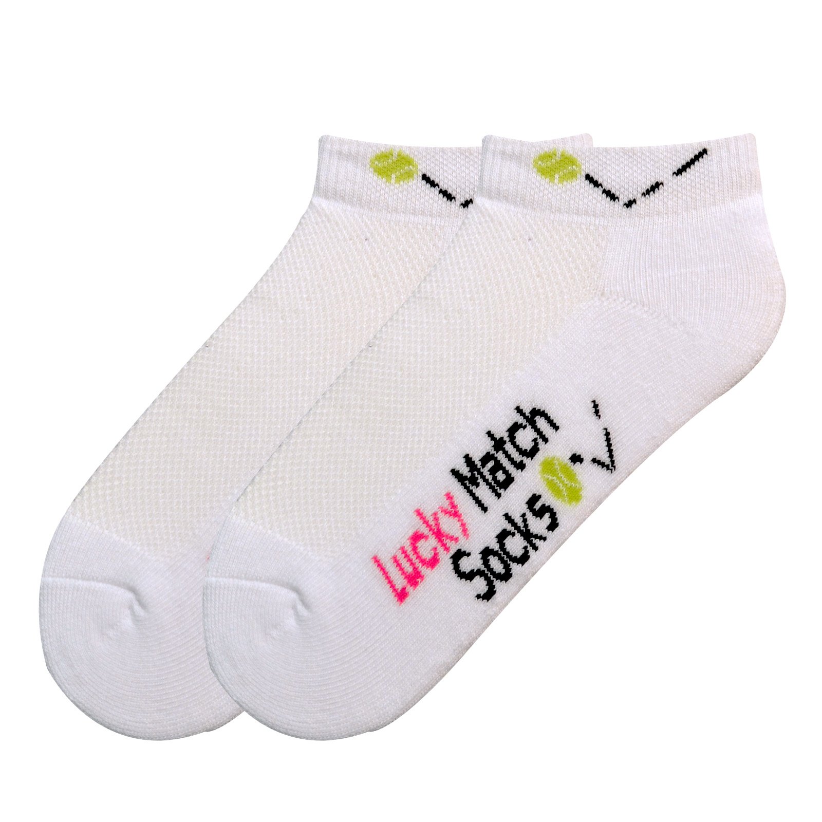 K. Bell Womens Fun Sport & Drink Low Cut - 1 Pairs Cool Cute Novelty No Show Gifts Casual Sock, Lucky Match (White), 4-10 US