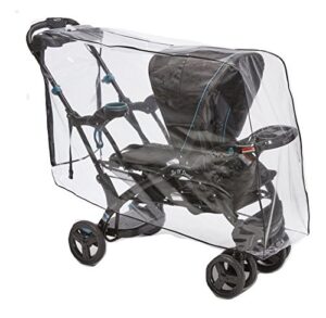 sasha's premium series rain and wind cover for baby trend sit n stand ultra tandem stroller