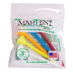 proactive sports martini golf 3-1/4" durable plastic tees 5-pack (assorted colors)