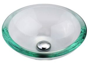 kraus gv-150-19mm clear 34mm edge glass vessel bathroom sink