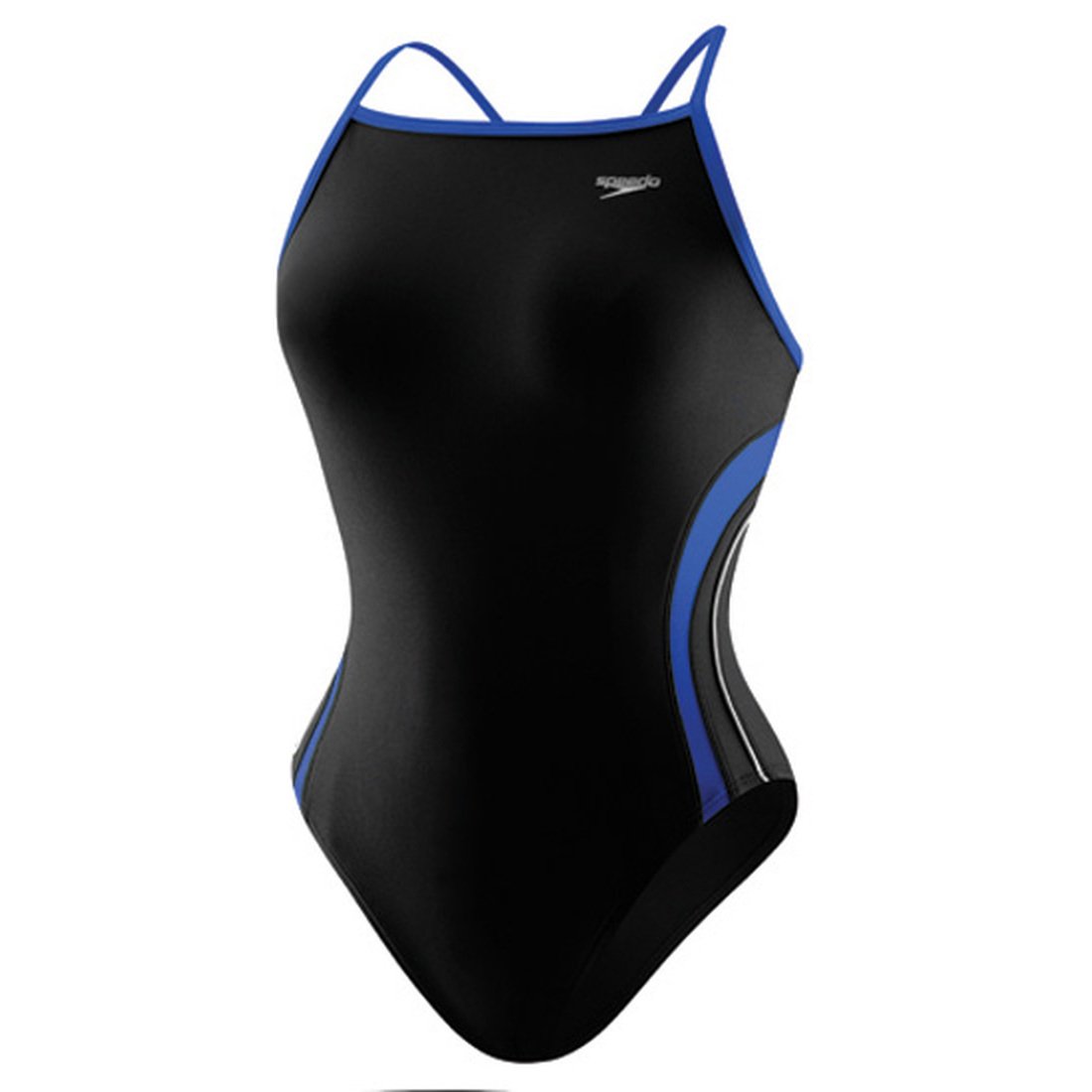 Speedo 8191203 Girls Rapid Spliced Energy Back(Youth), Black/Blue, 22