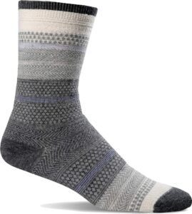 sockwell women's jasmin socks, charcoal, medium/large